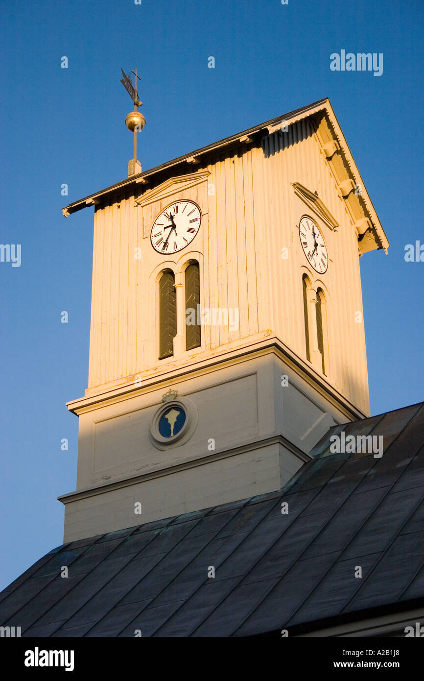 Clock Tower, Reykjavik Iceland Stock Photo - Alamy