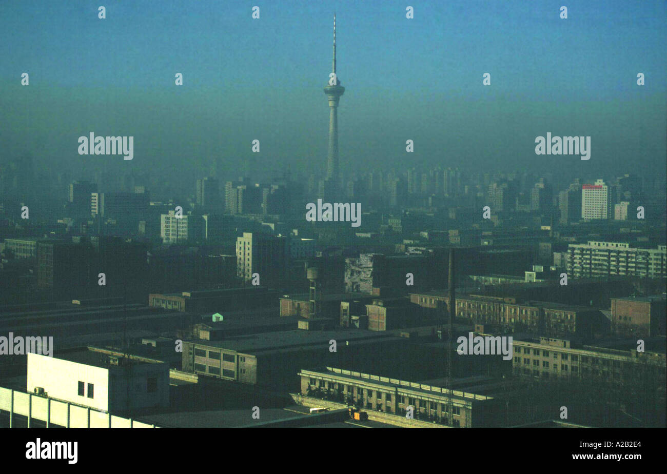 Winter smog Beijing China Stock Photo - Alamy