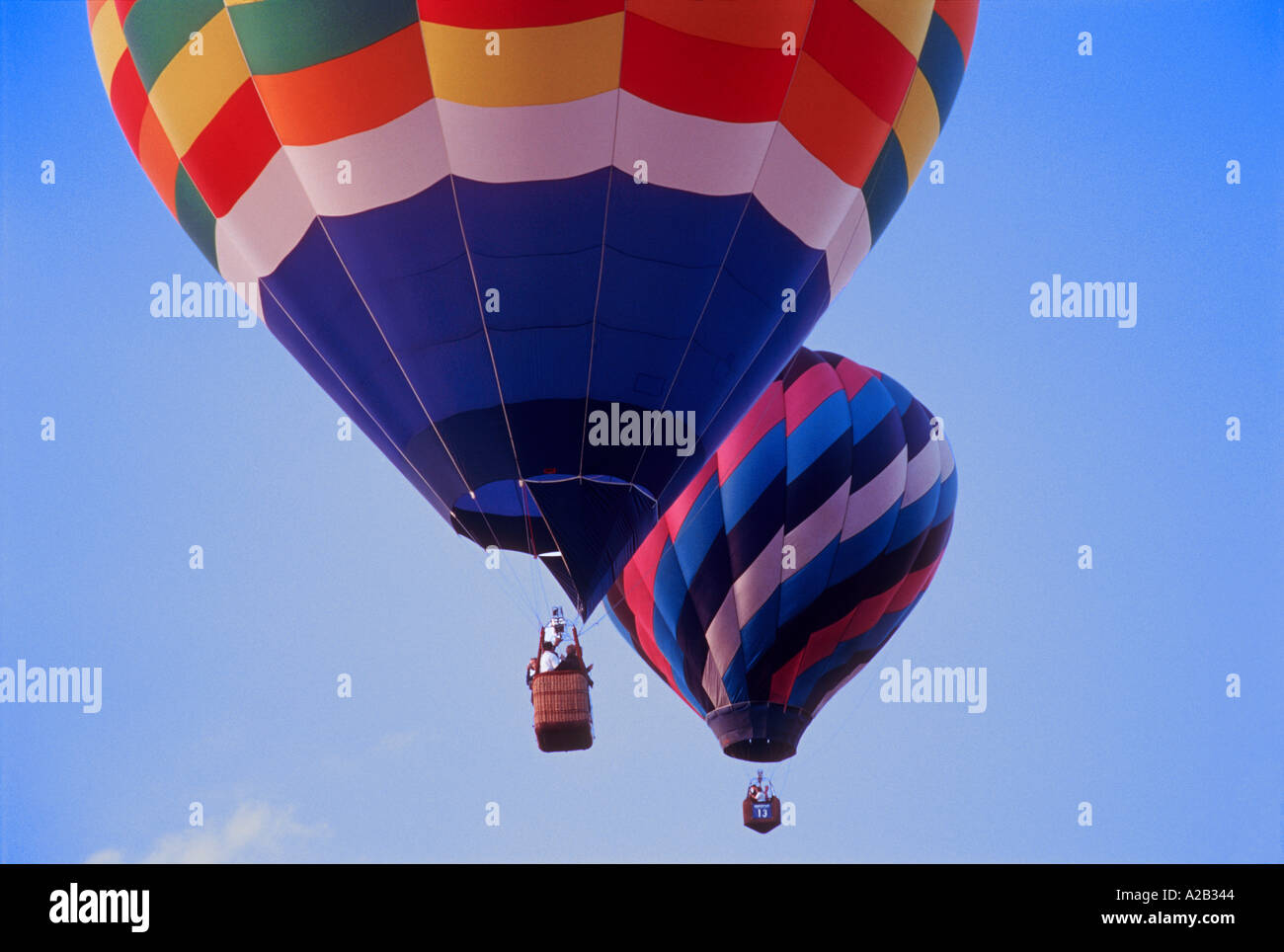Two Hot Air Balloons Stock Photo - Alamy