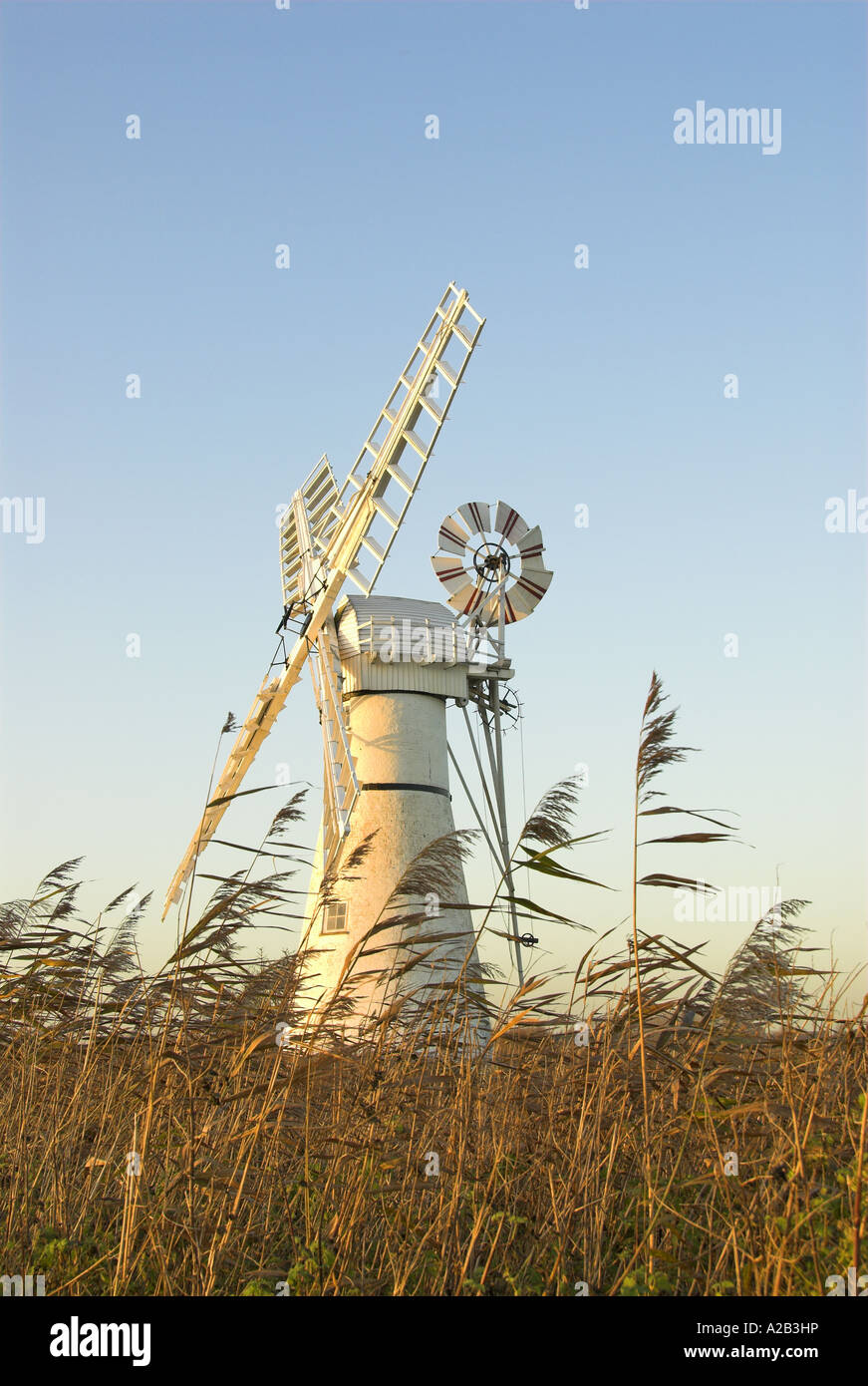 Thurne dyke water pump Norfolk Broads Stock Photo - Alamy