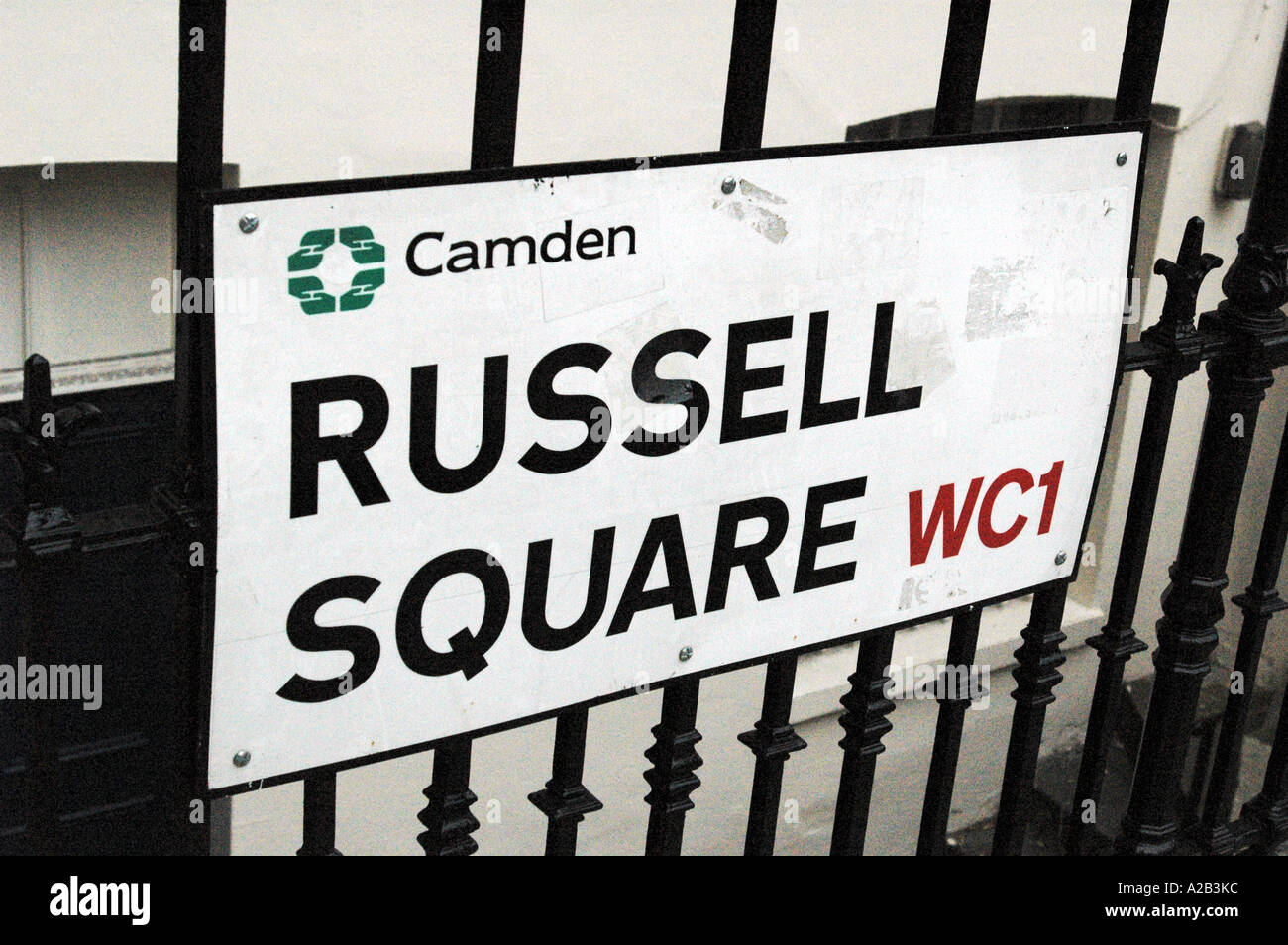 London borough of Camden sign showing name of Russell Square on ...