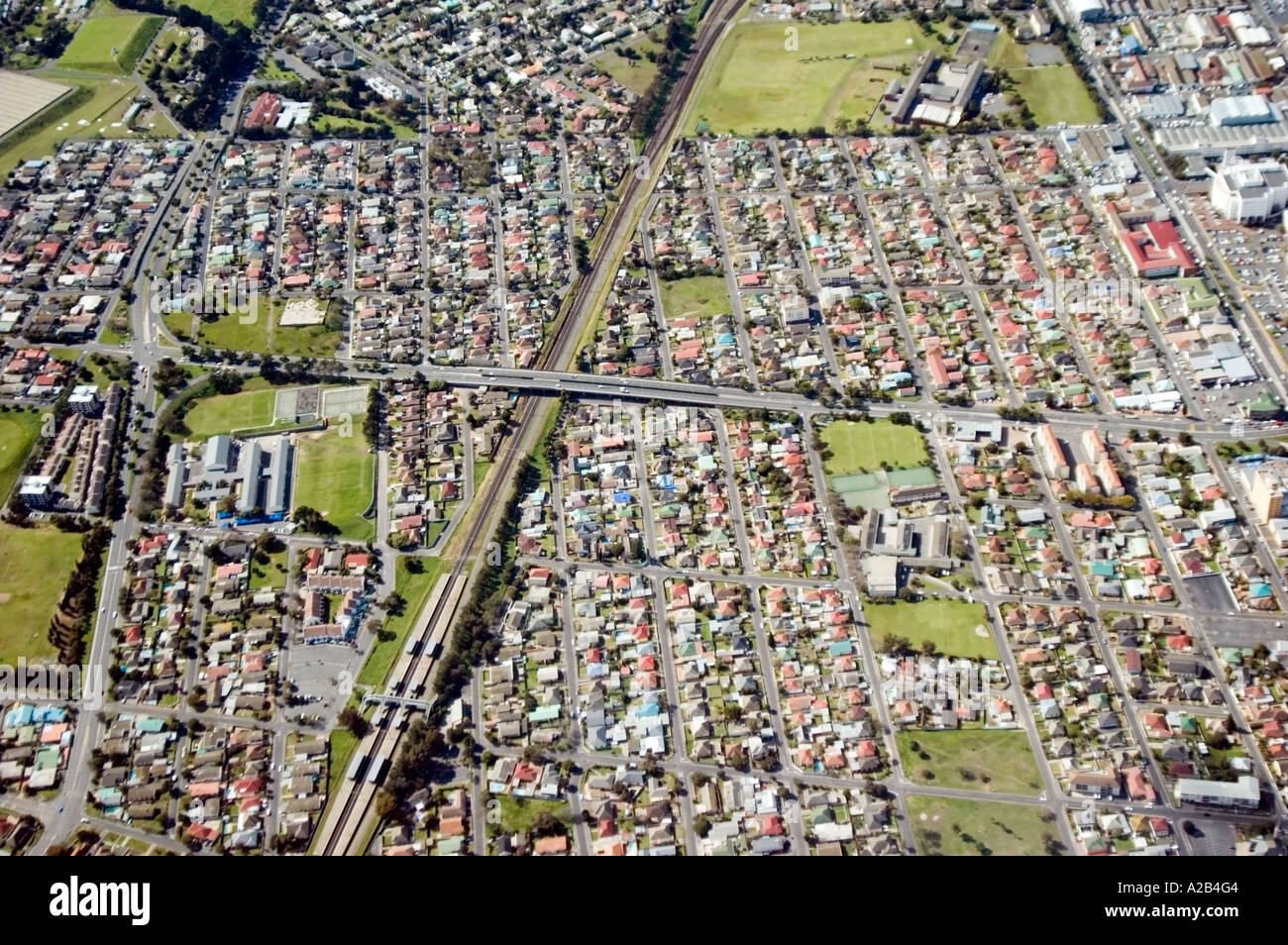 Aerial view of South Africa's Western Cape terrain, including the Great ...