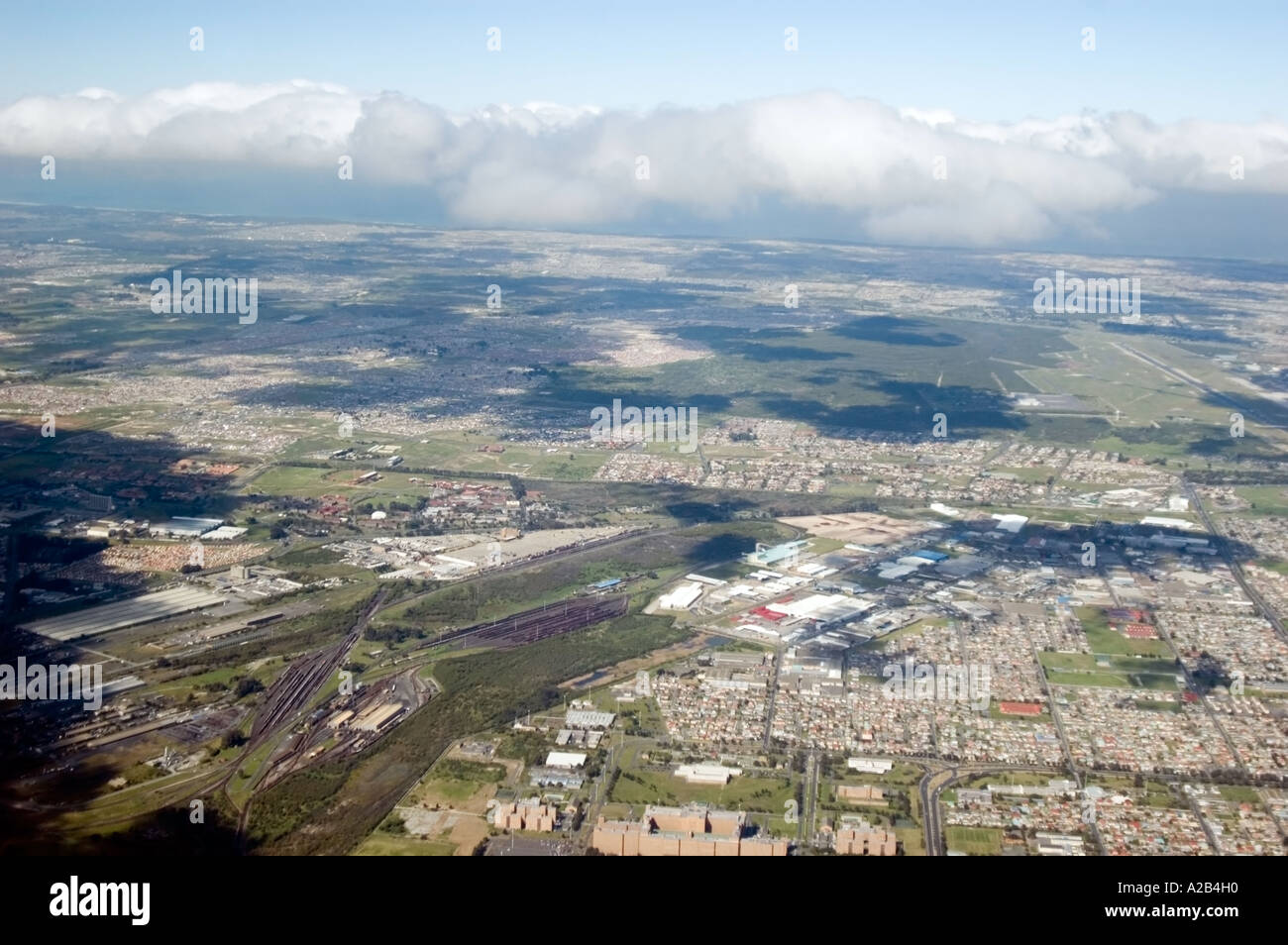 Aerial view of South Africa's Western Cape terrain, including the Great ...