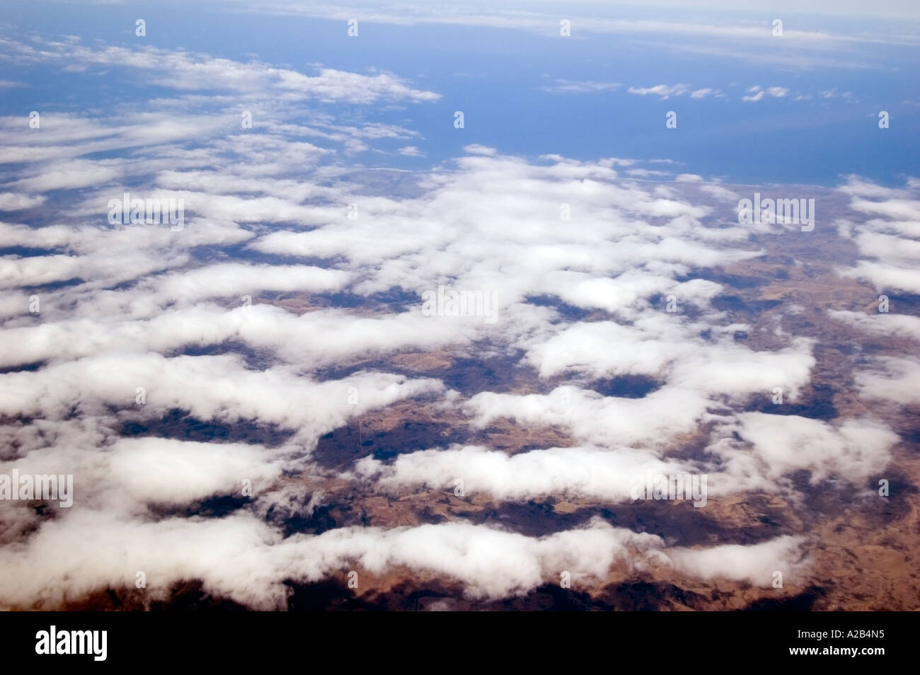 Aerial view of cloud formations over South Africa's Western Cape ...