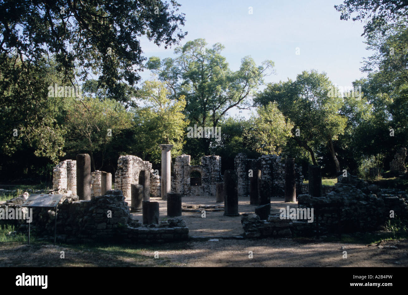 Greco roman ruins in the historic Butrint site south Albania Stock ...