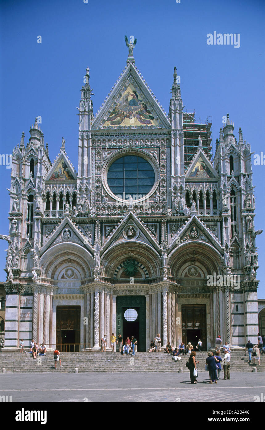 Duomo of Santa Maria dell Assunta cathedral of Siena Italy Stock Photo ...