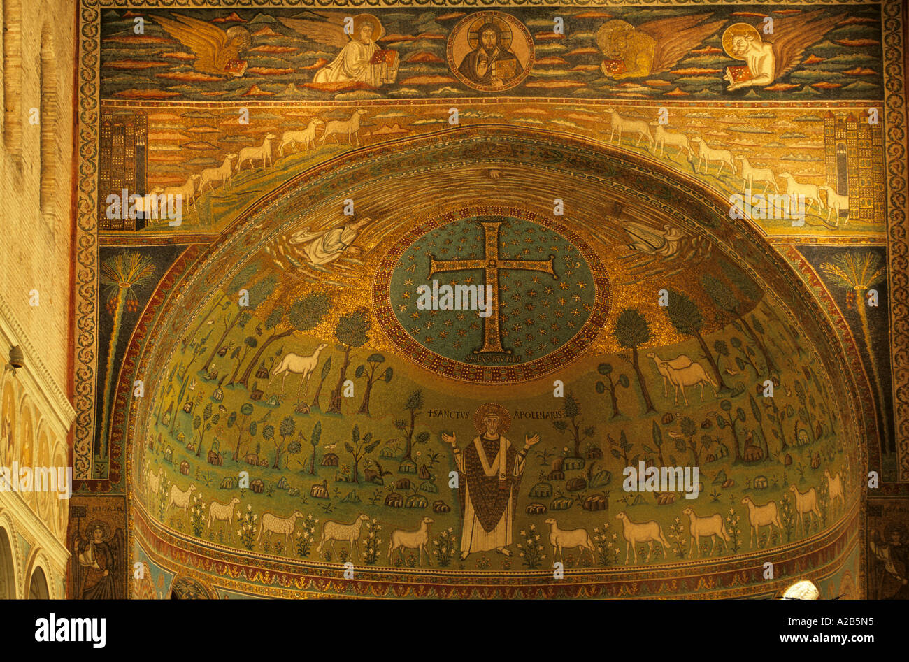 Basilica of Sant'Apollinare in Classe, apse with mosaics, Classe ...