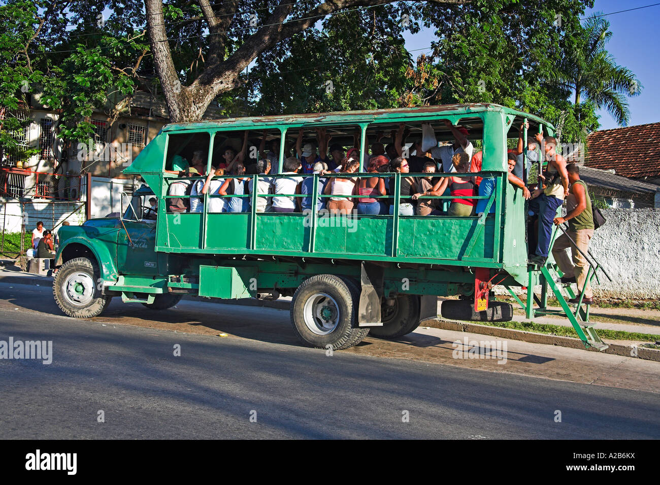 Passengers on board a bus, Santiago de Cuba, Cuba Stock Photo - Alamy