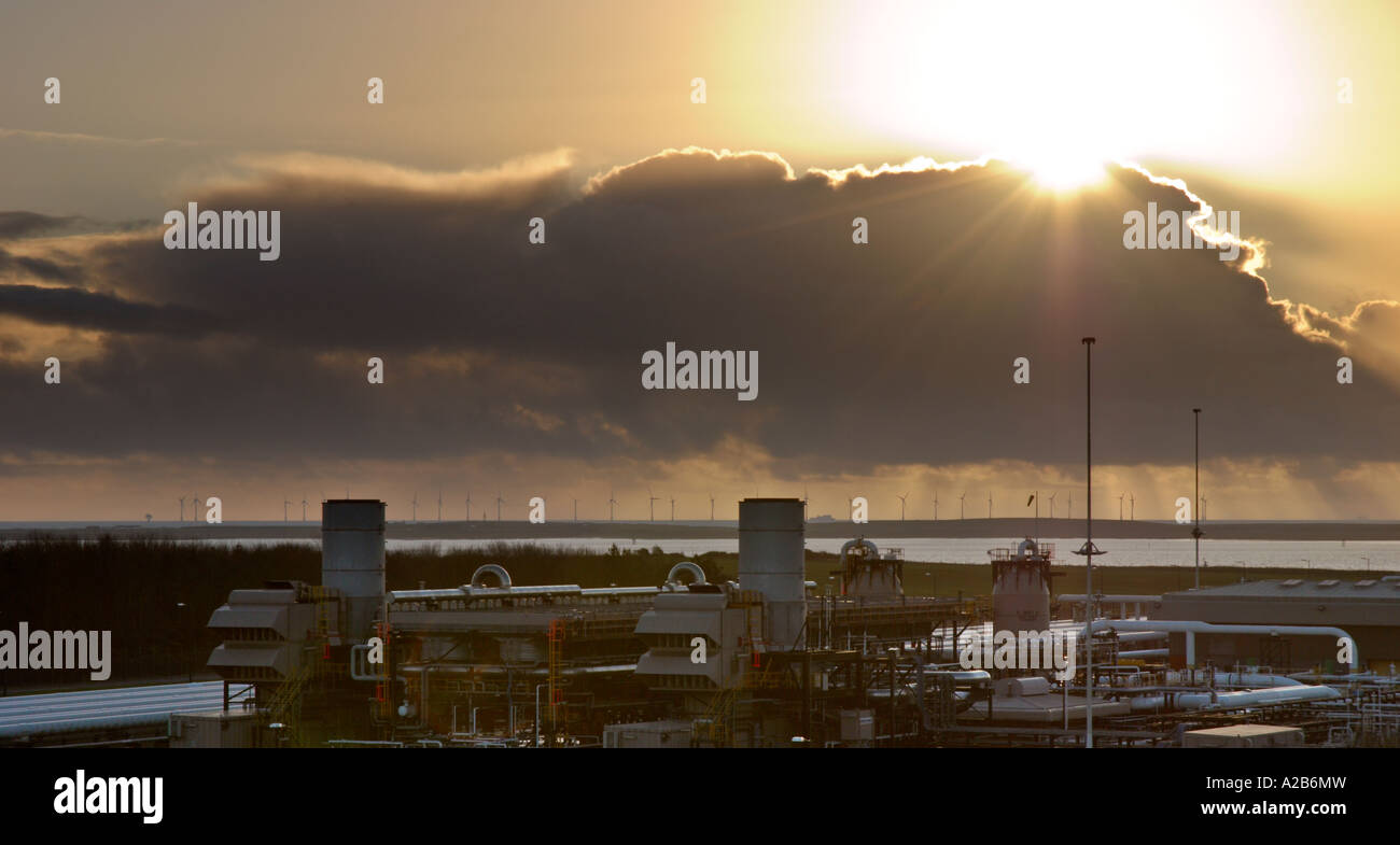 Industrial Complex The Morecambe Bay gas terminal situated at Barrow In ...