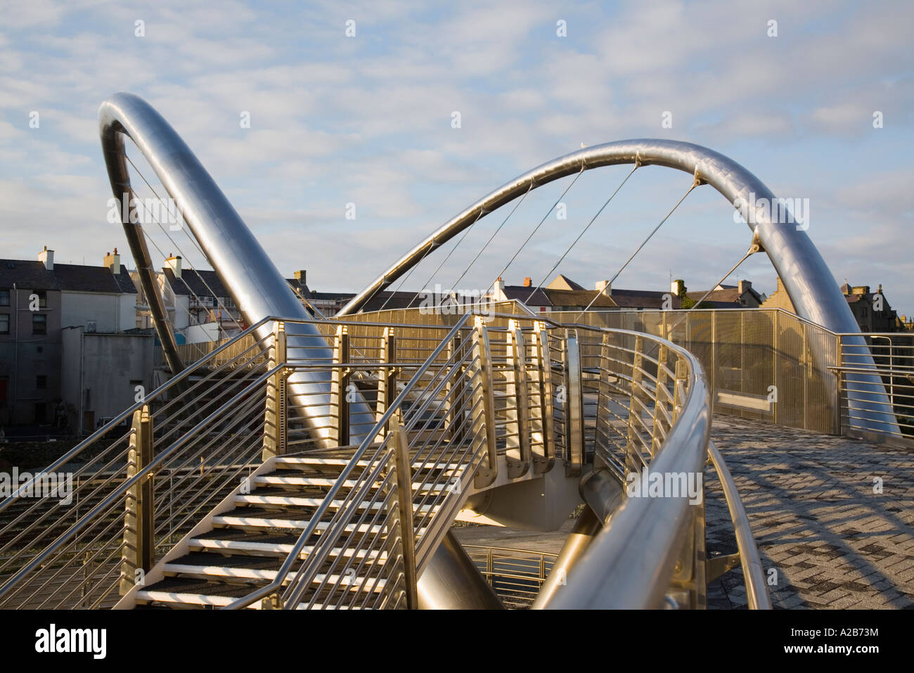 CELTIC GATEWAY BRIDGE pedestrian walkway steps and footbridge in ...