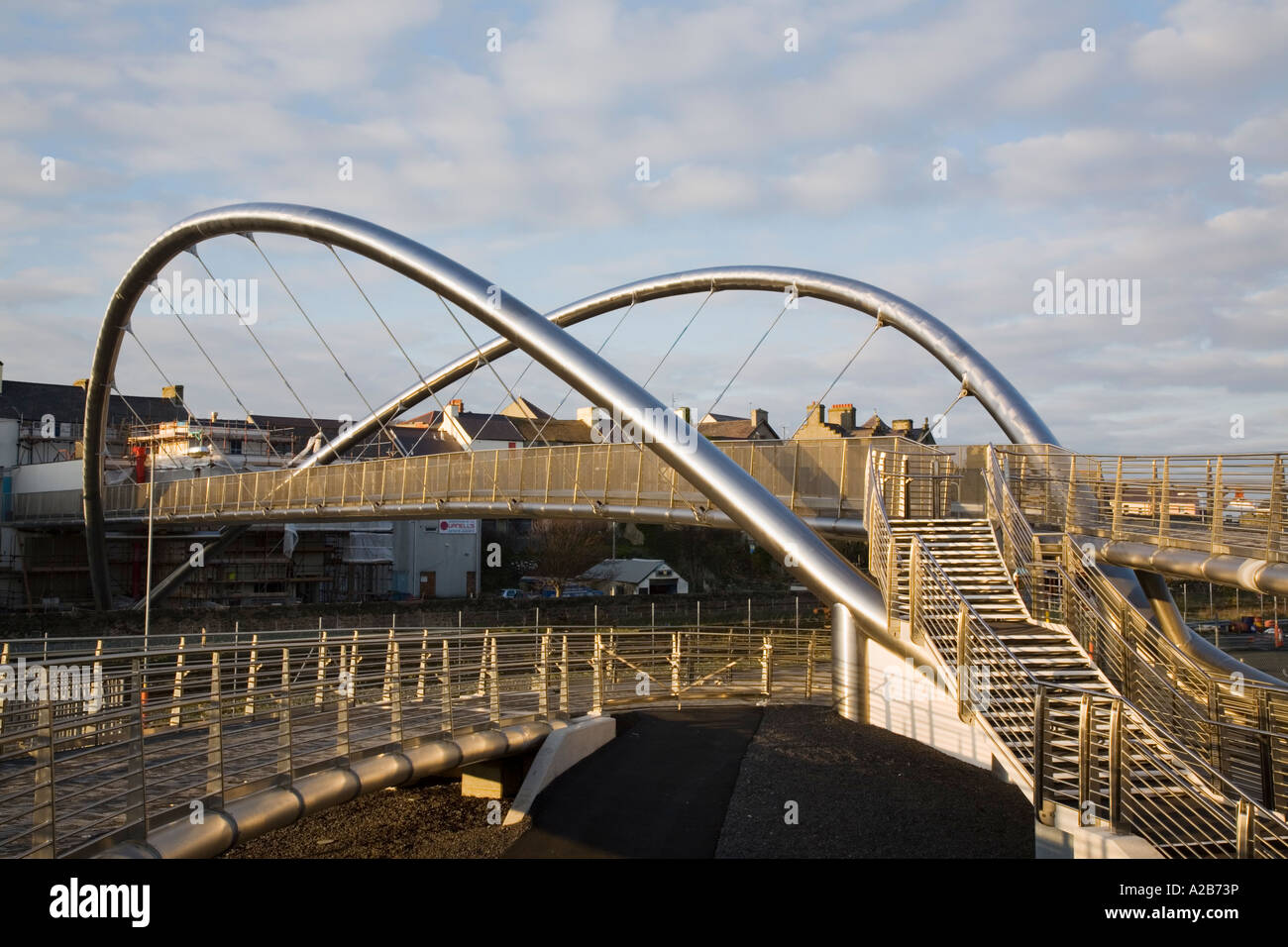 CELTIC GATEWAY BRIDGE pedestrian walkway steps and footbridge Holyhead ...