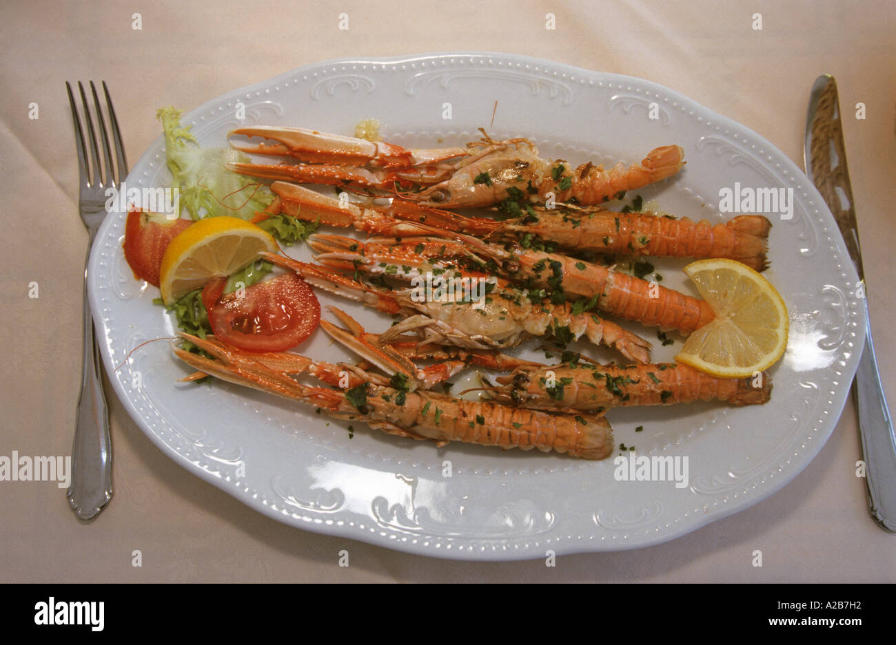 Scampi seafood Italy Stock Photo - Alamy