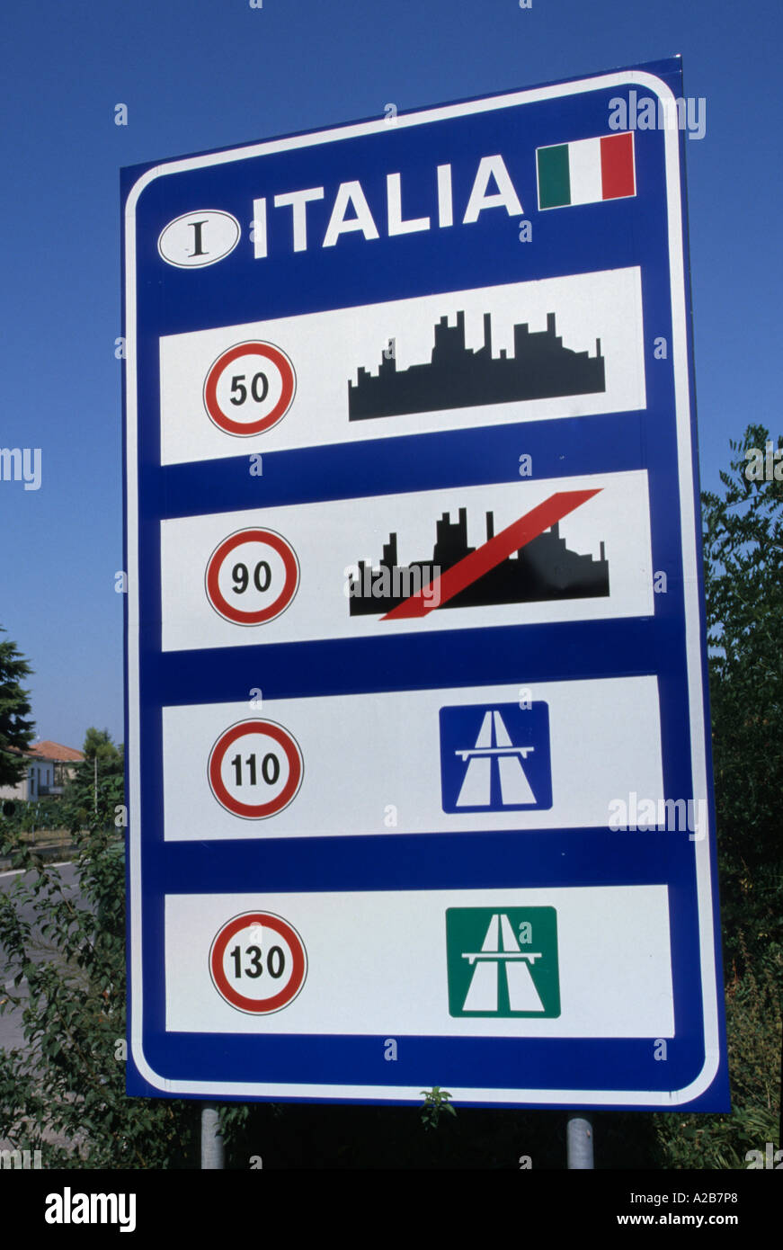 Sign limit speed italy hi-res stock photography and images - Alamy