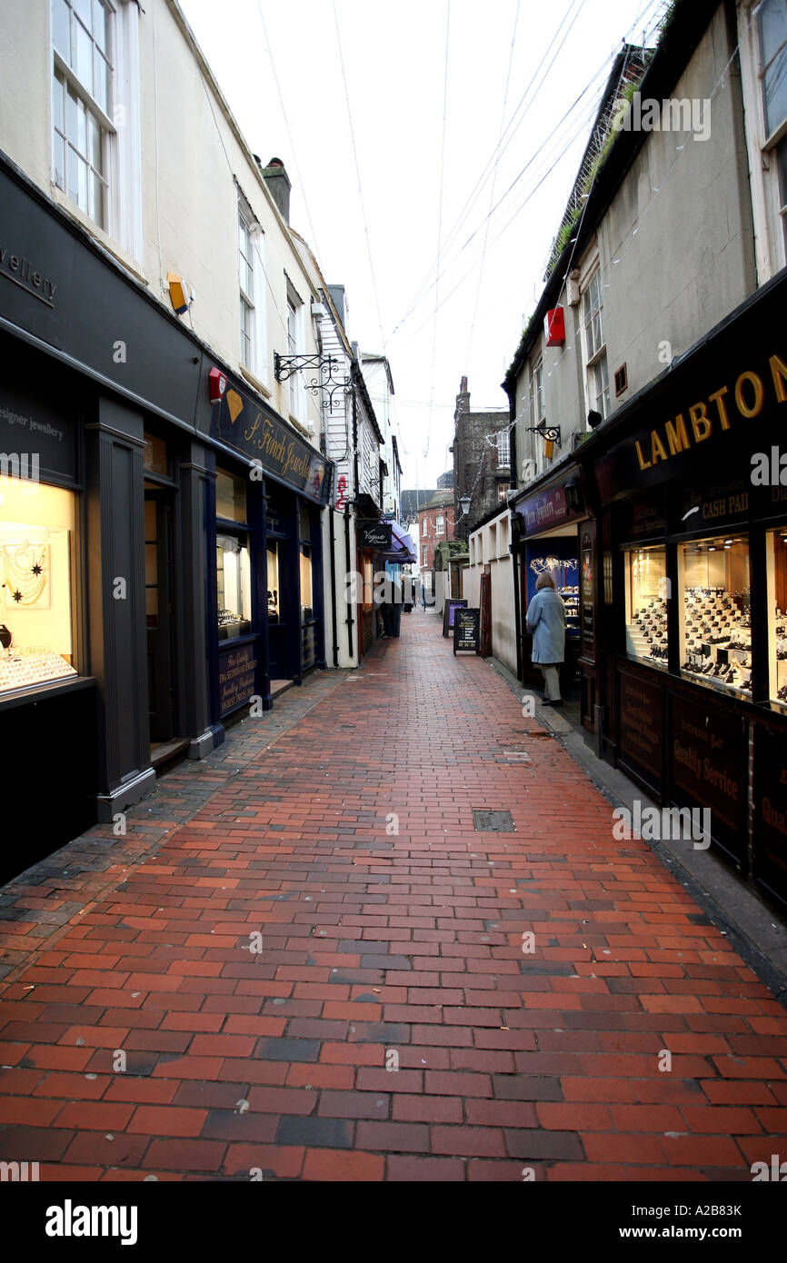 The Lanes shopping area Brighton England UK Stock Photo - Alamy