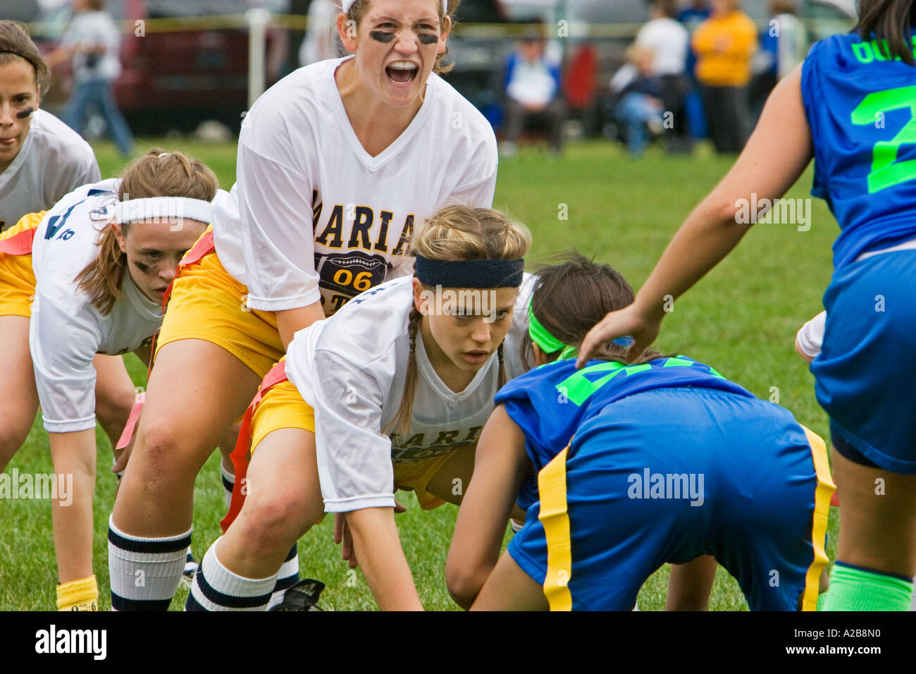Powderpuff football game hi-res stock photography and images - Alamy