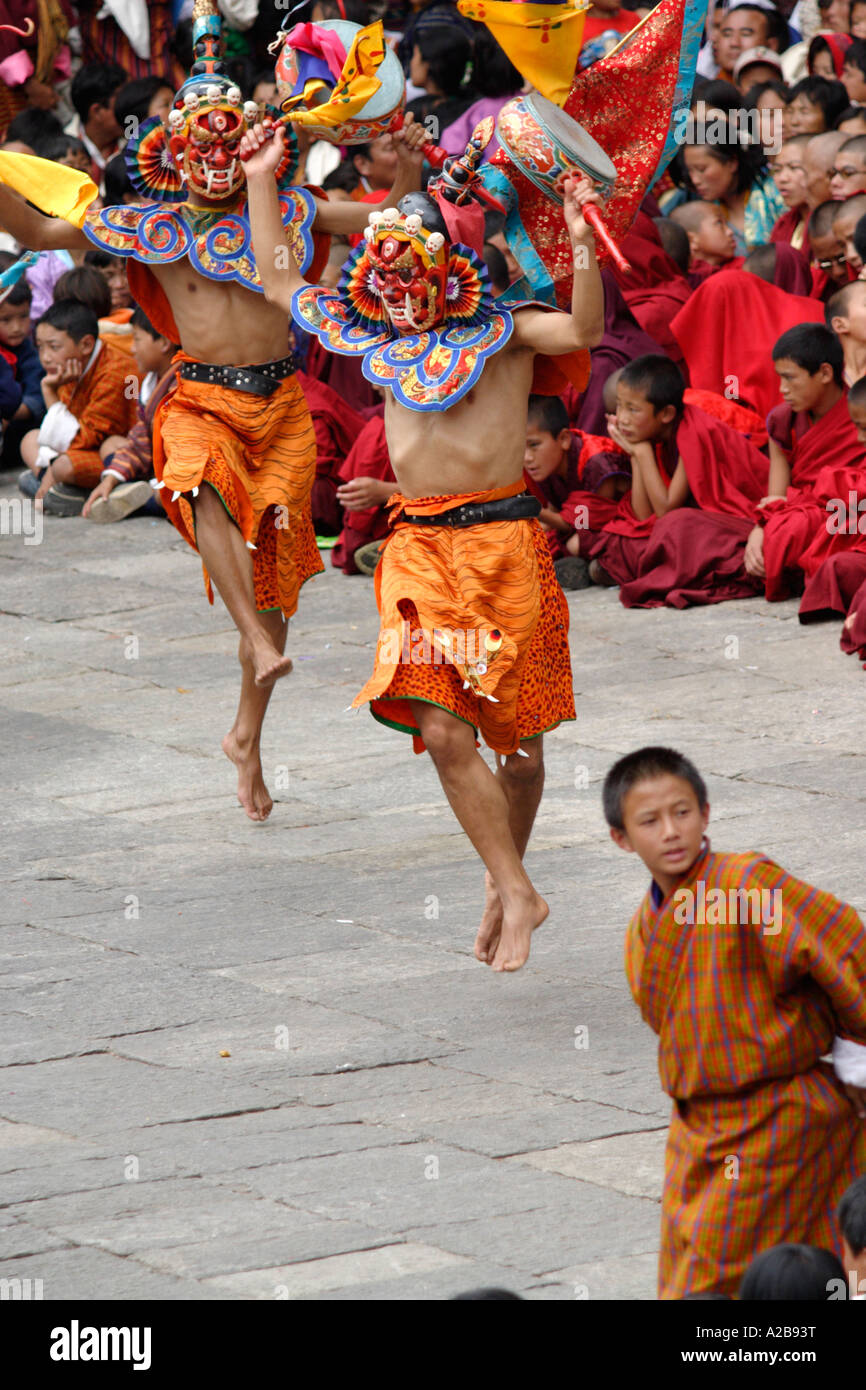 Dancers at the Tsechu (festival), Thimphu, Bhutan Stock Photo - Alamy