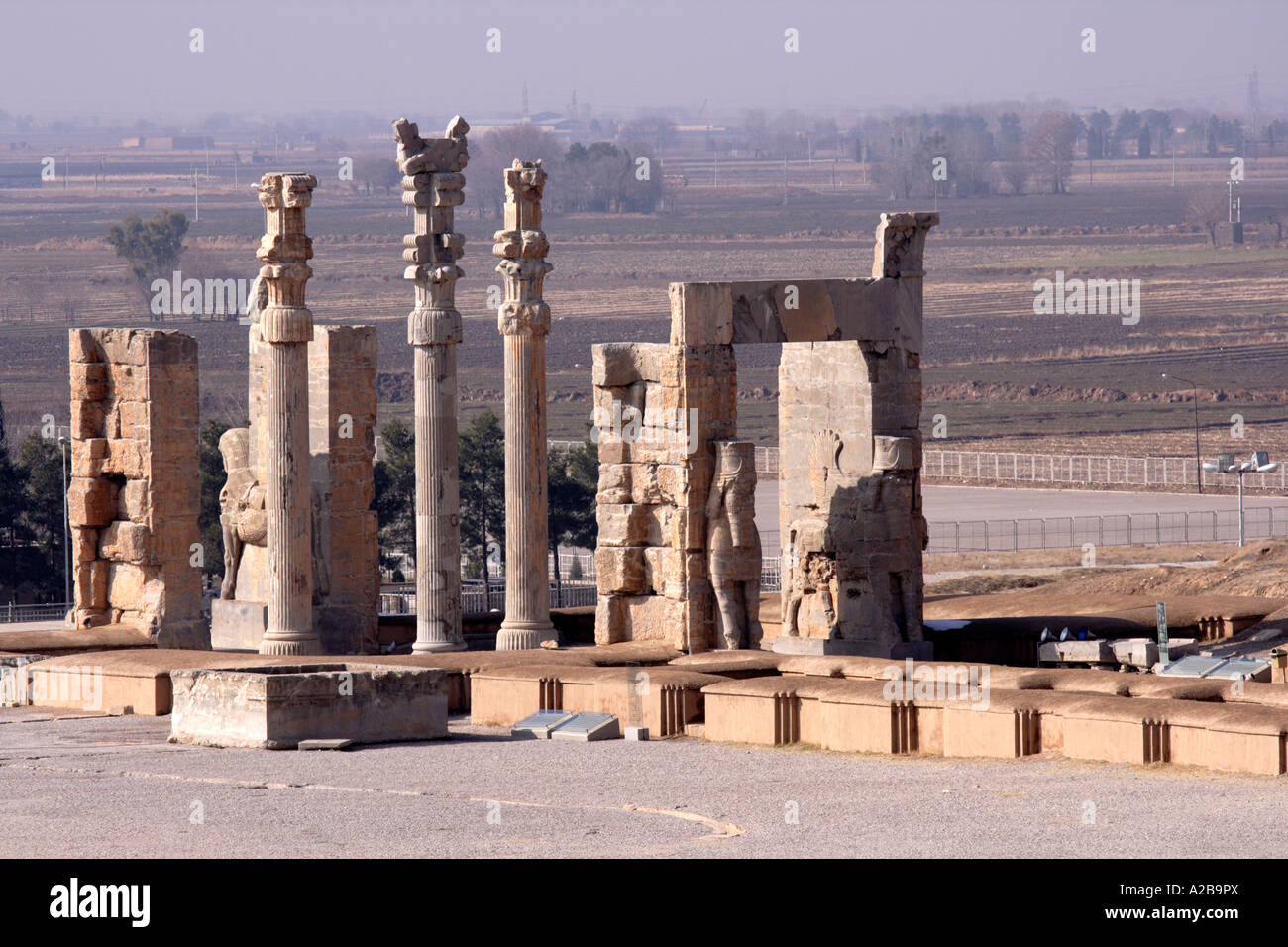 Top view of Xerxes Gate (Gate of All Nations), Persepolis, Iran Stock ...