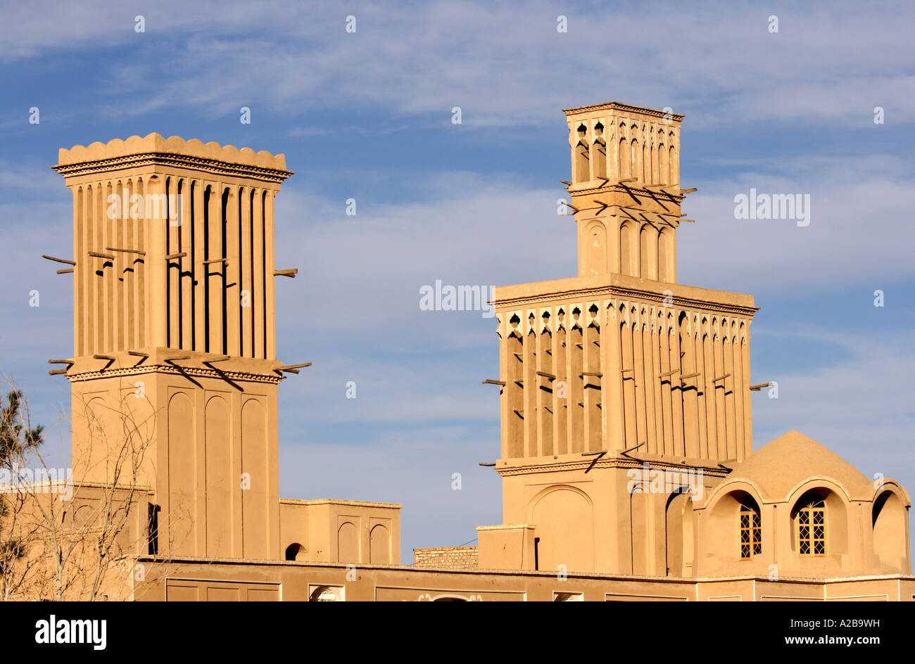 Windcatchers (also called Badgir) in a traditional iranian village ...