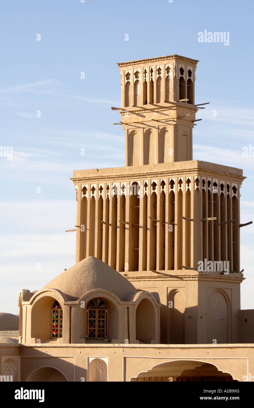 Windcatcher (also called Badgir) in a traditional iranian village ...