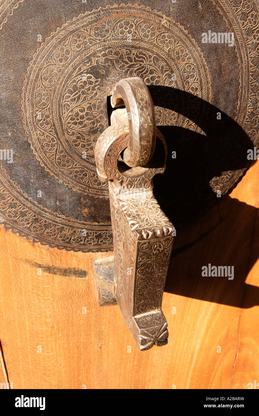 Detail of a traditional Knocker in Iran Stock Photo - Alamy