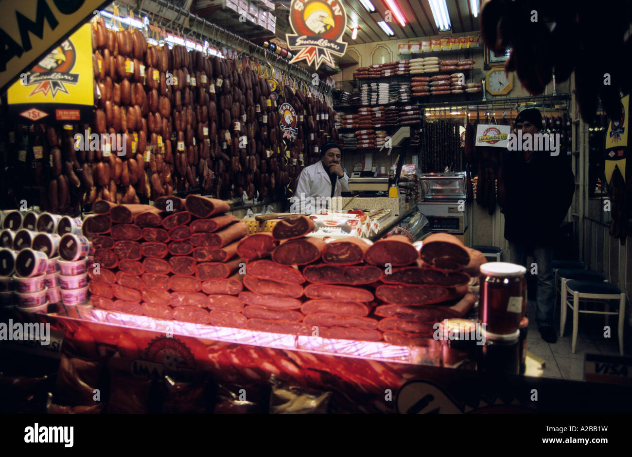 A butcher shop in Turkey Stock Photo - Alamy