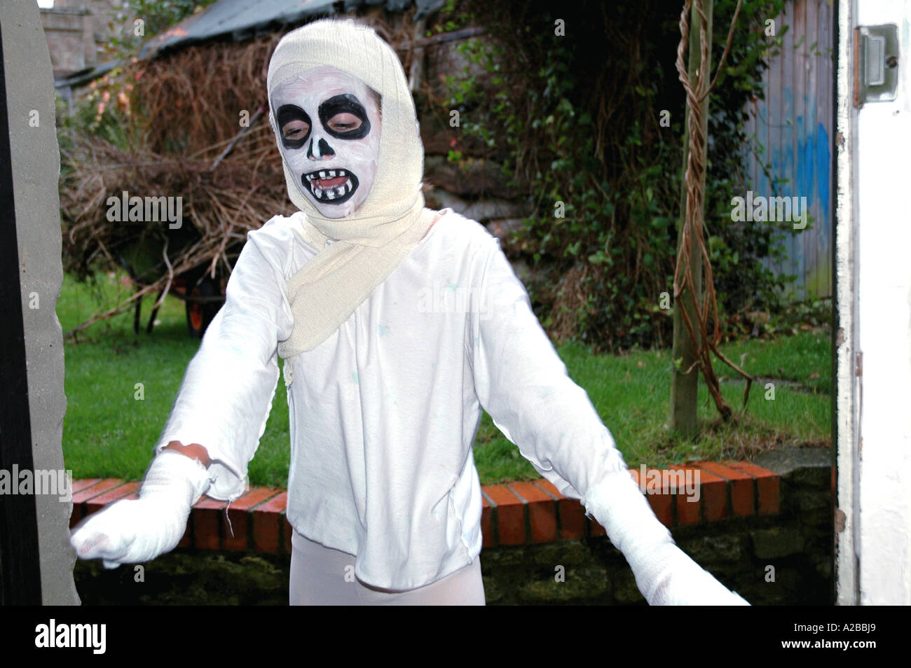child dressed up as a mummy on halloween Stock Photo - Alamy