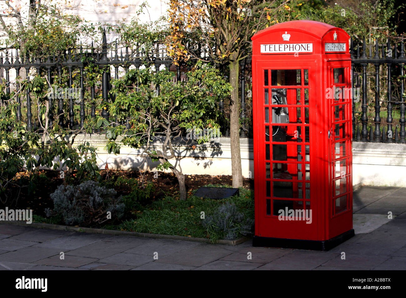 Red Telephone Box in a park London England UK Europe Stock Photo - Alamy