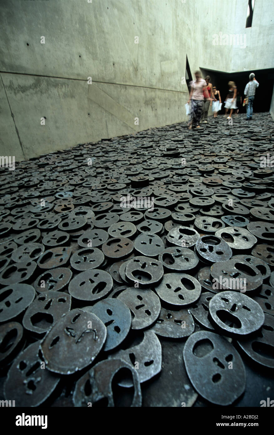 Walking on iron faces of memory void Jewish Museum Berlin Germany ...
