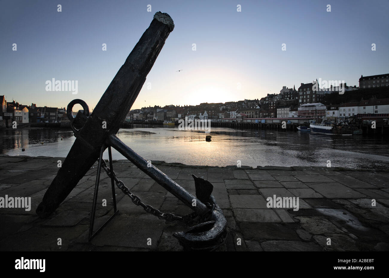 Anchor at Whitby Stock Photo - Alamy