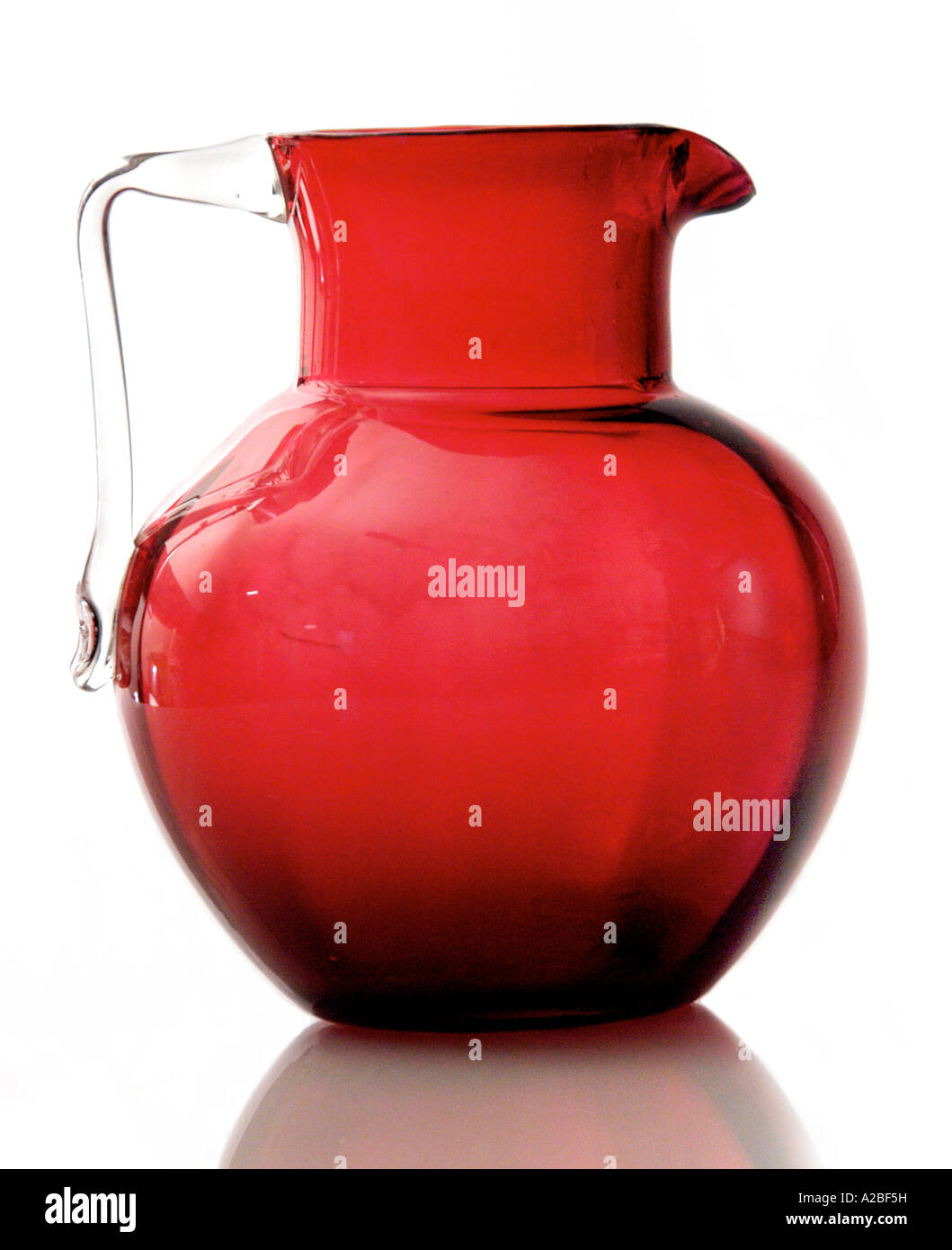 Vintage Victorian Cranberry Glassware Stock Photo - Alamy