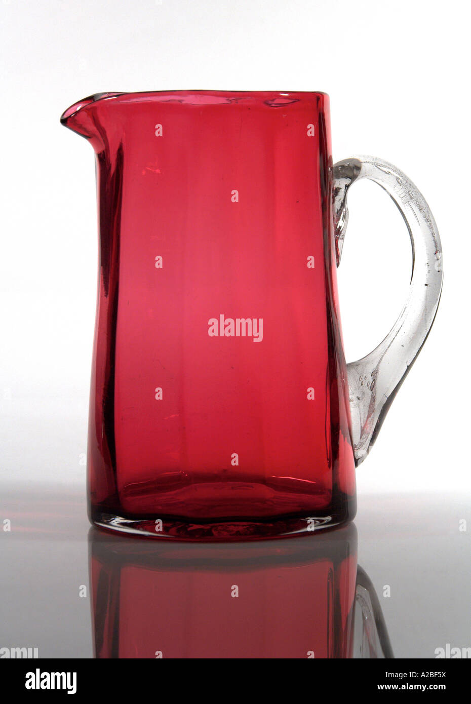 Vintage Victorian Cranberry Glassware Stock Photo - Alamy