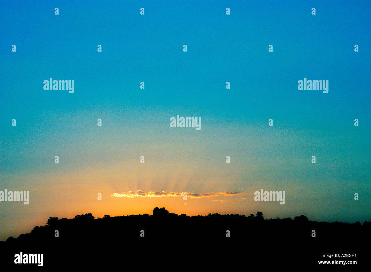 rim lit cloud above a mexican mesa Stock Photo - Alamy