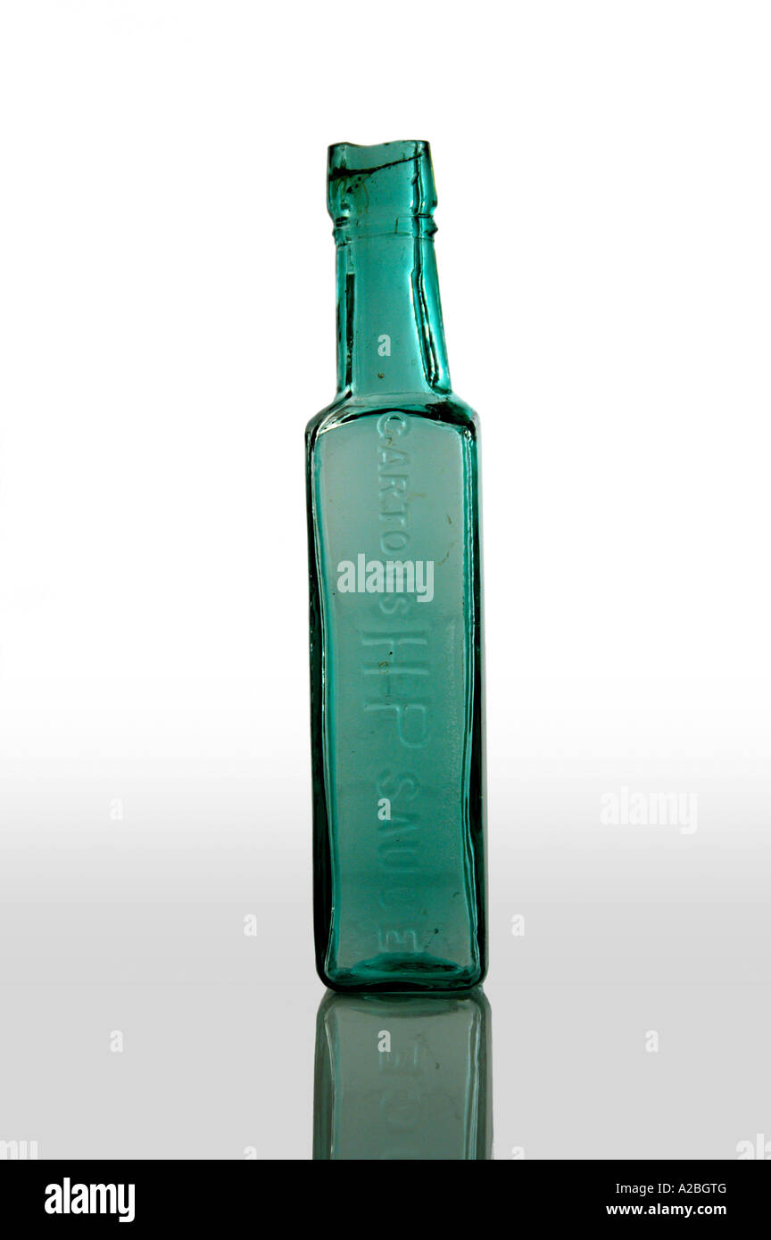 old vintage Green Glass Victorian Bottle Garton's HP Sauce for ...