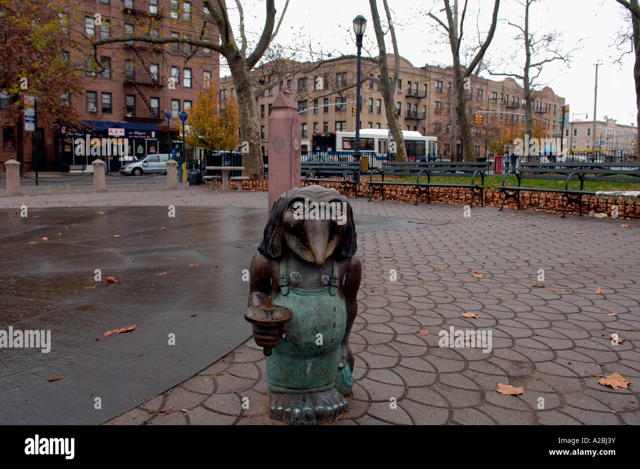 Gnome like sculpture in Leif Ericson Park on Fort Hamilton Parkway in ...