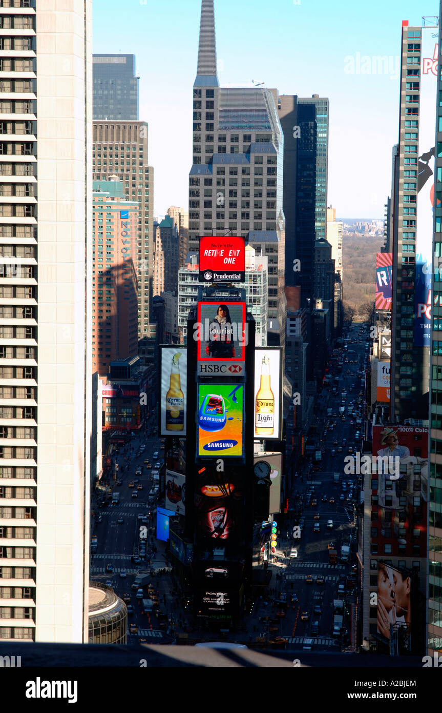 Aerial view of seventh avenue new york hi-res stock photography and ...