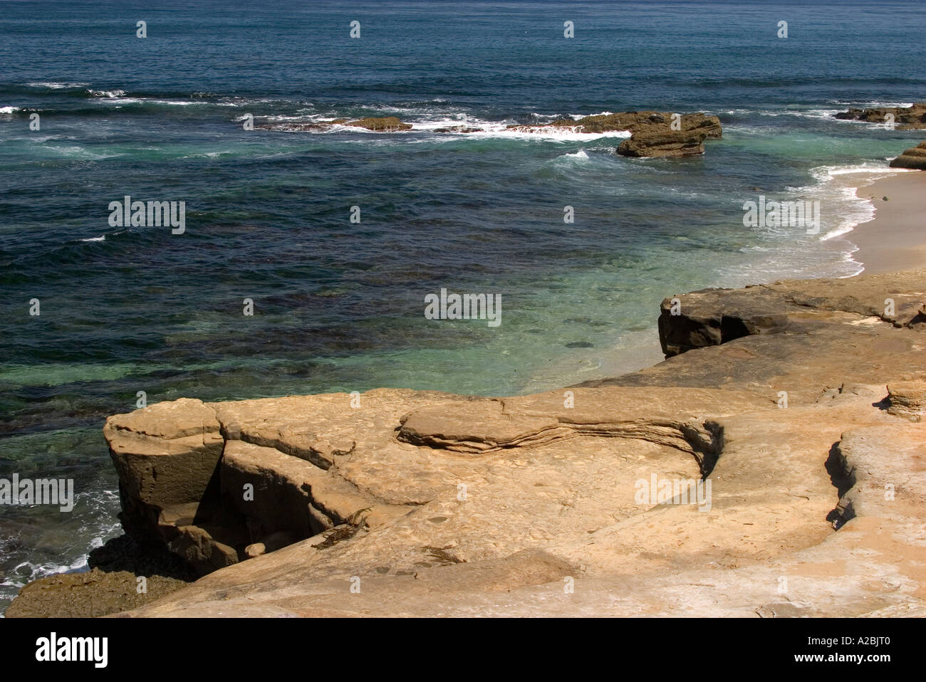 The Rocky Shoreline at La Jolla, California Stock Photo - Alamy