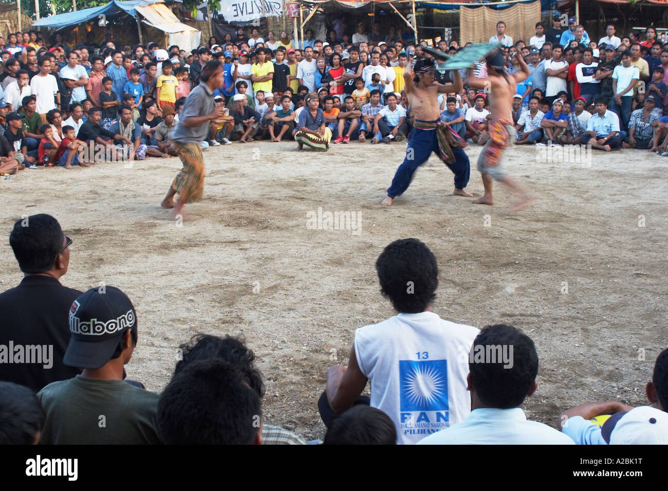 Traditional Stick Fighting Match, Mataram Stock Photo - Alamy