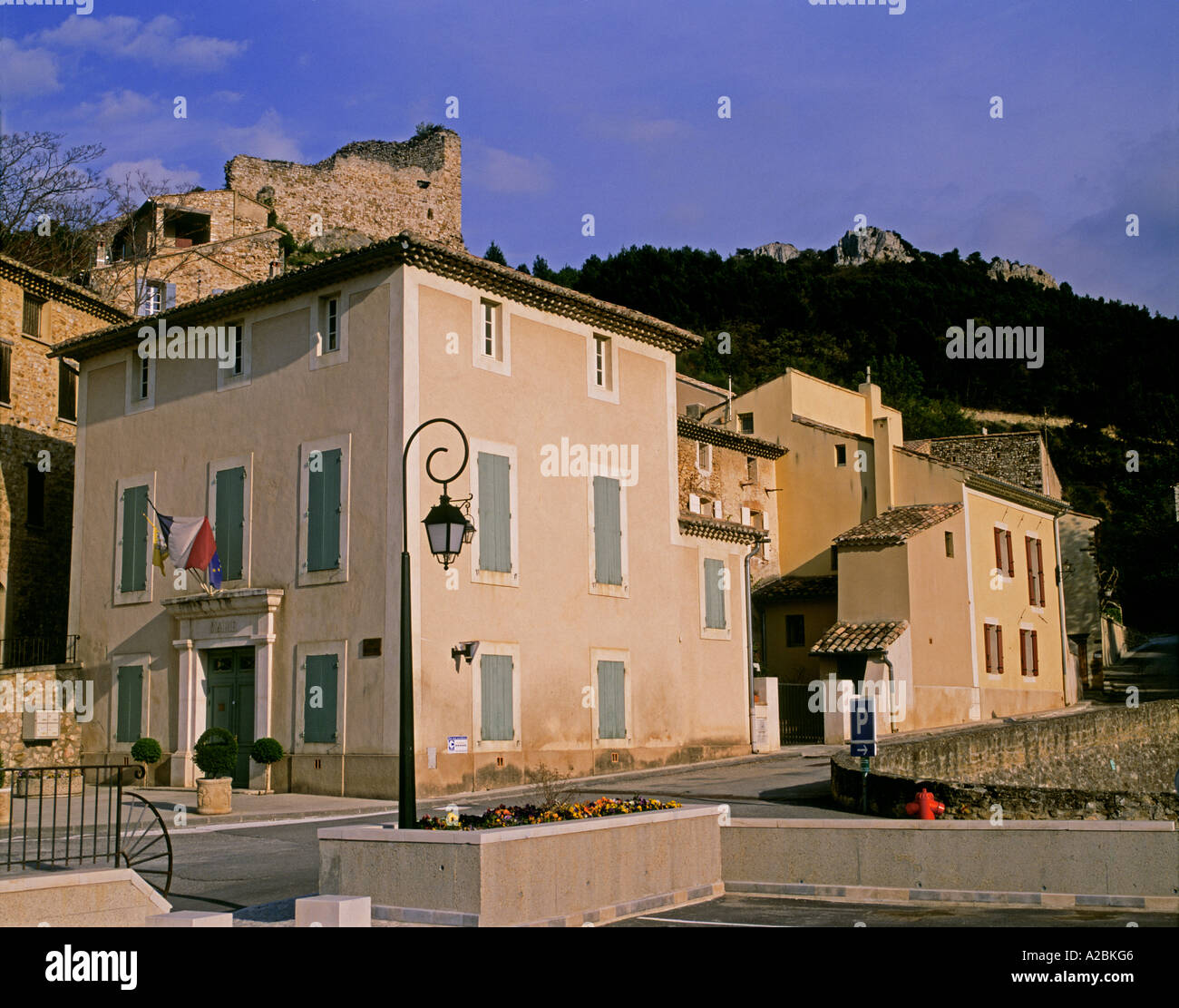 The wine village of Gigondas Stock Photo - Alamy