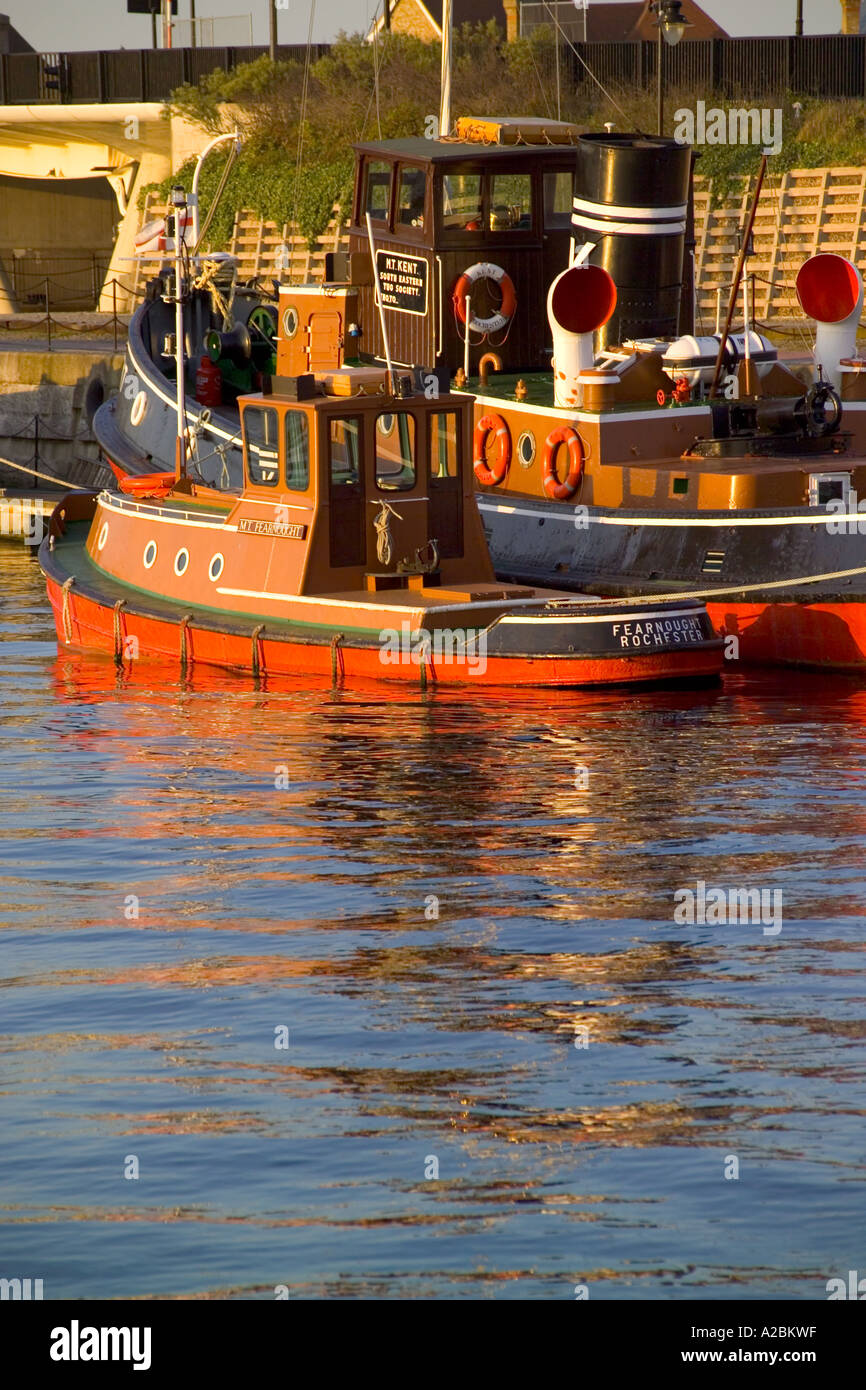 Historic boats in the harbour at Chatham Kent Stock Photo - Alamy