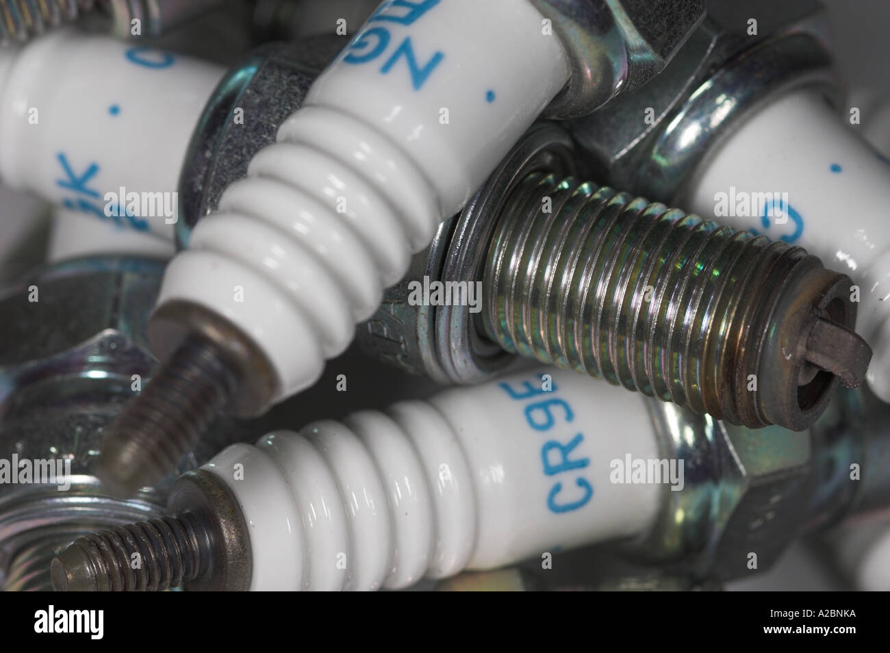 Motorcycle spark plugs Stock Photo - Alamy