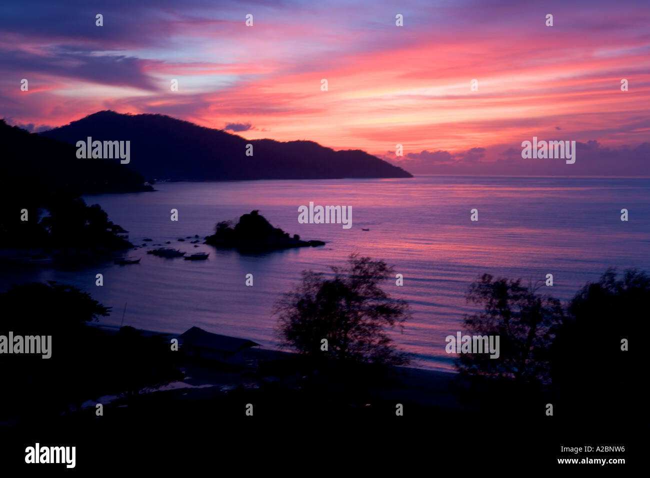 Sunset Penang Malaysia Stock Photo - Alamy