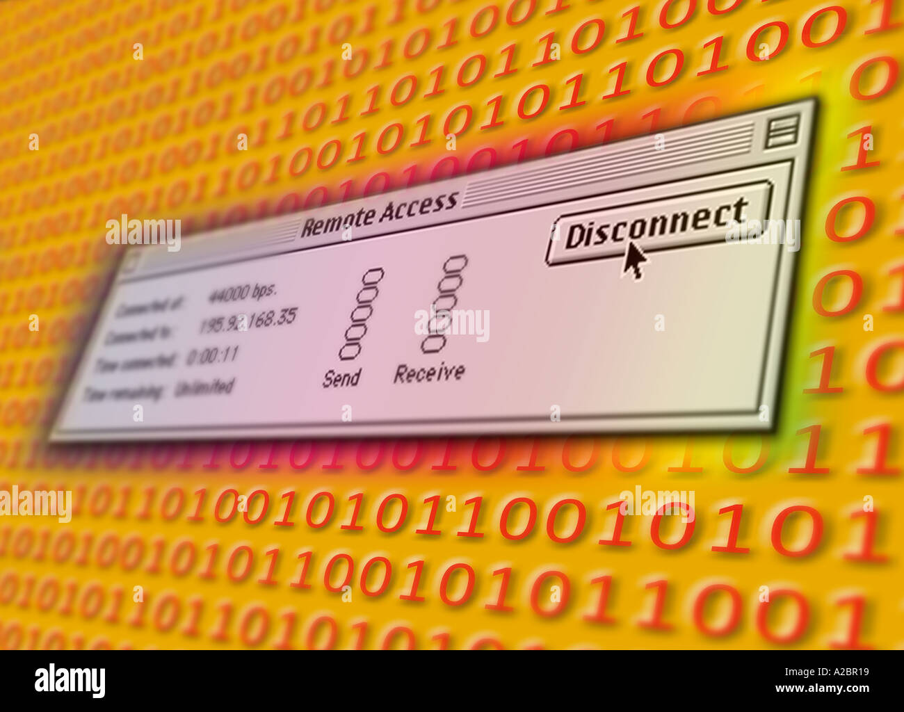COMPUTER INTERNET REMOTE ACCESS MENU DISPLAY SCREEN Stock Photo - Alamy