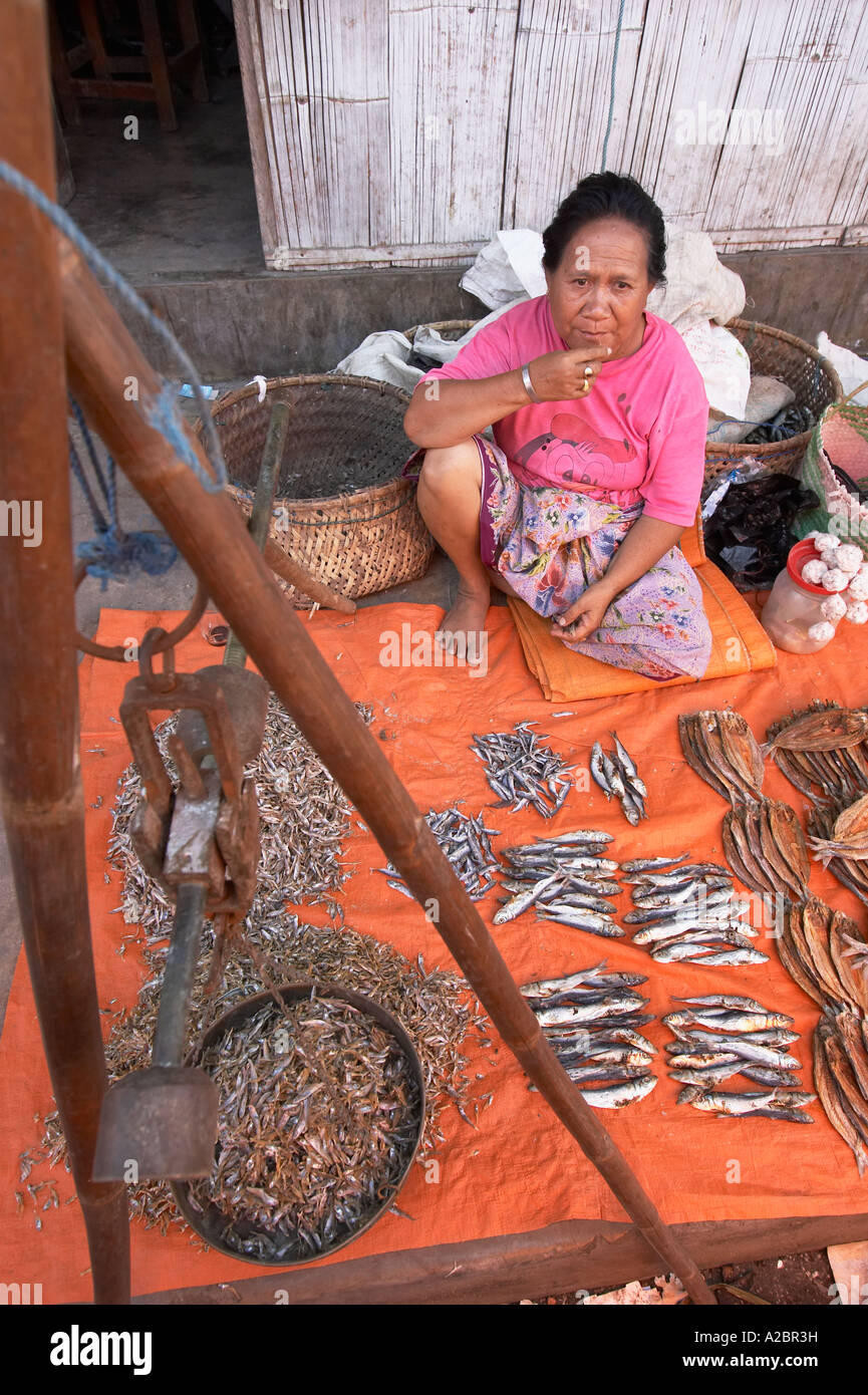 Indonesia, Fish Vendor Stock Photo - Alamy