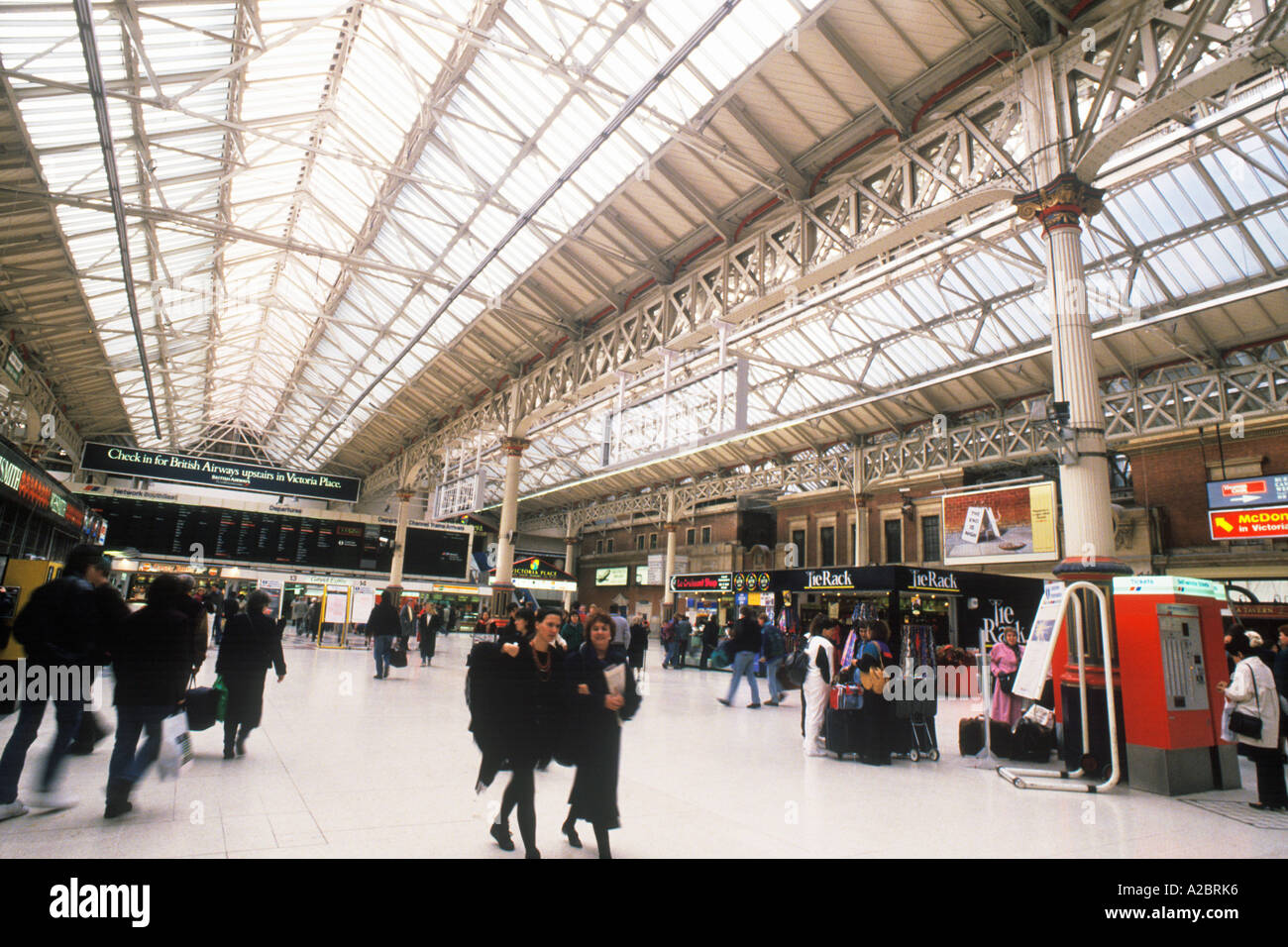 Victoria Train Station terminal concourse London England Great Britain ...