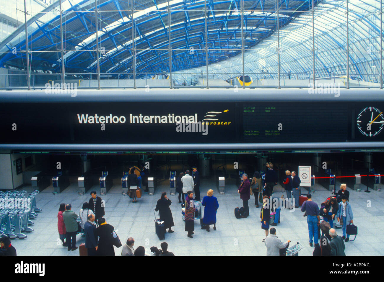 London Waterloo Train Station Eurostar Terminus Railway Stock Photo ...