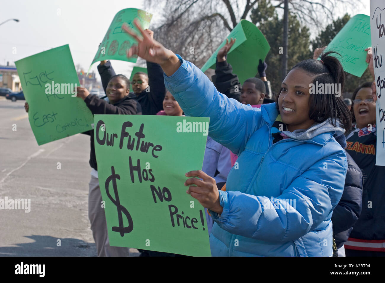 School protest hi-res stock photography and images - Alamy