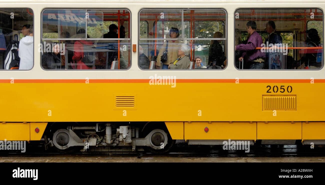 Yellow trams Sofia Bulgaria East Europe Stock Photo - Alamy
