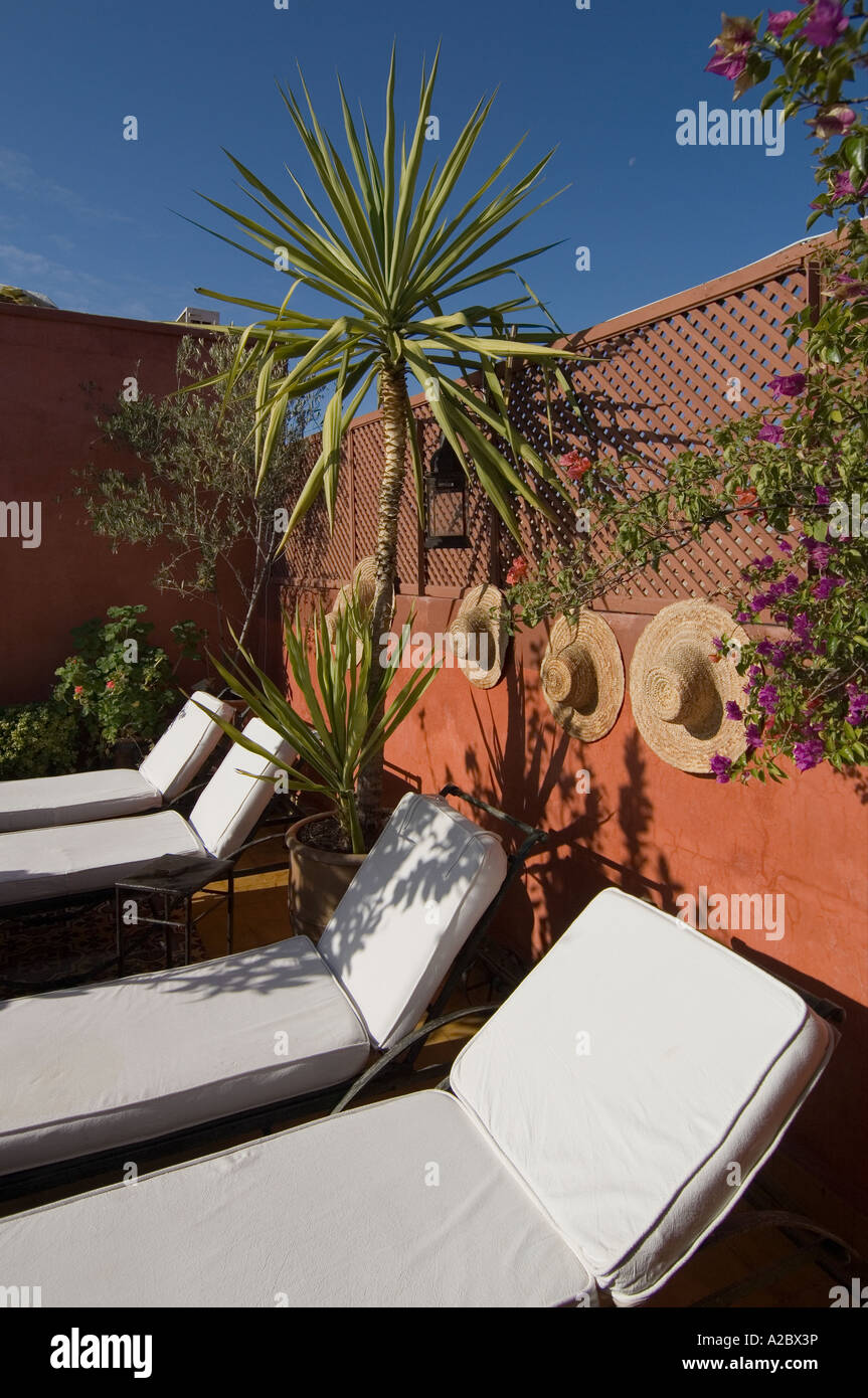 Sunny terrace sun loungers relaxing hi-res stock photography and images ...