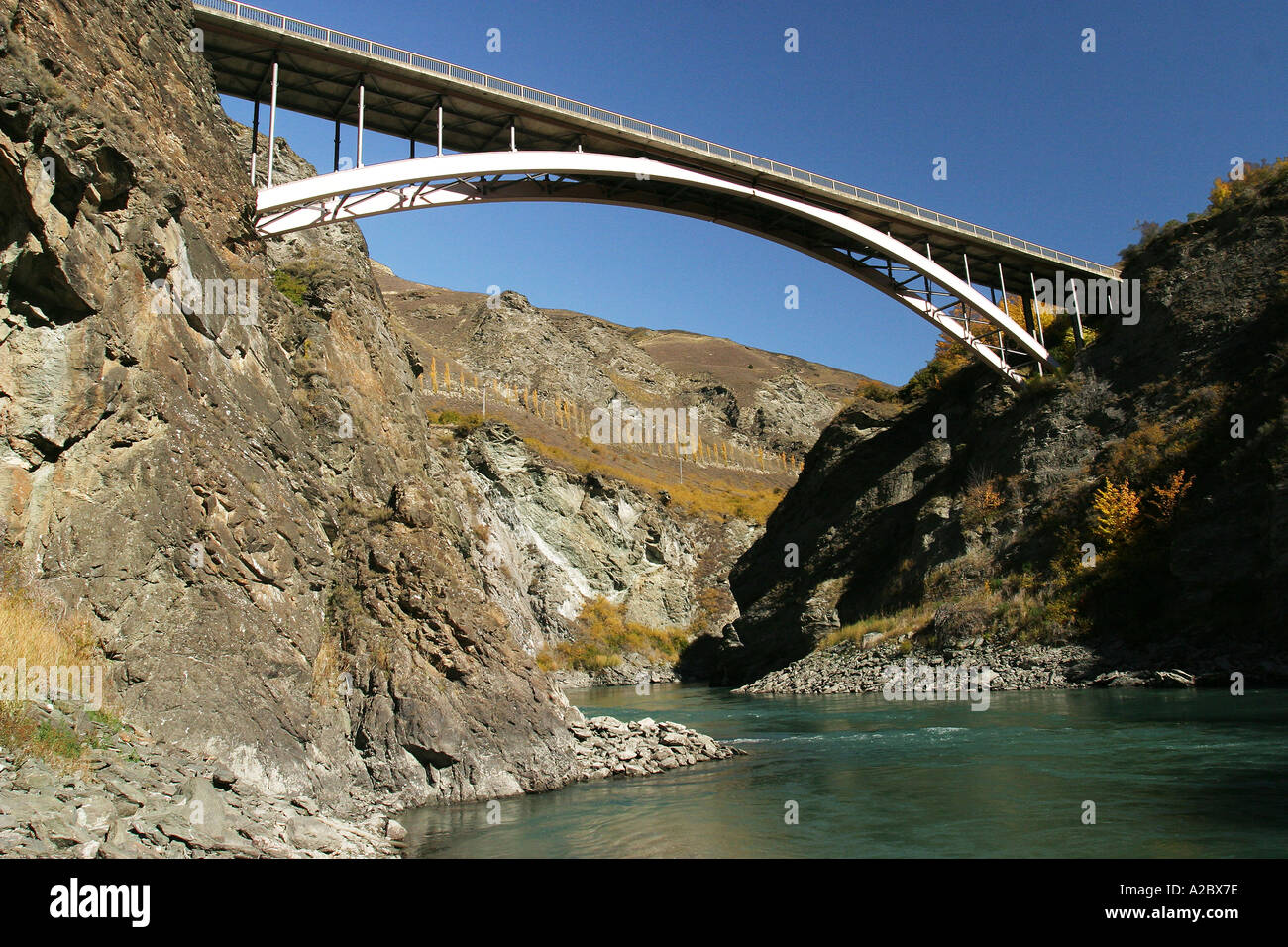 Bridge over Kawarau River Kawarau Gorge South Island New Zealand Stock ...