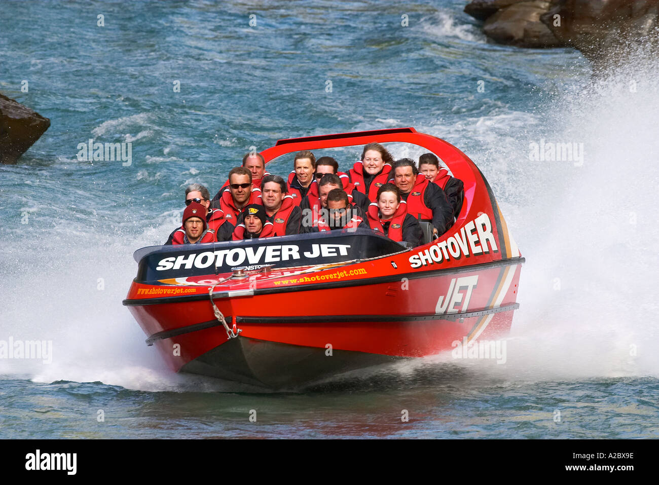 Shotover Jet Shotover River Queenstown New Zealand Stock Photo - Alamy